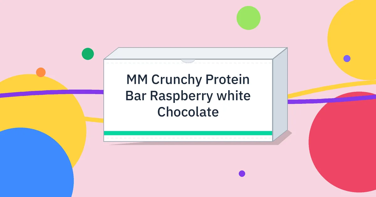 Symbolbild: Packung mit der Aufschrift MM Crunchy Protein Bar Raspberry white Chocolate (PZN 17395296) – Verfügbarkeit und Bezug in Apotheken in Frankfurt am Main