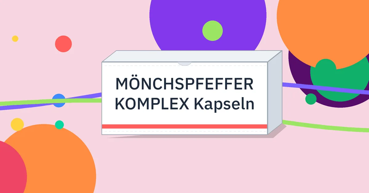 Symbolbild: Packung mit der Aufschrift MÖNCHSPFEFFER KOMPLEX Kapseln (PZN 19149526) – Verfügbarkeit und Bezug in Apotheken in Frankfurt am Main