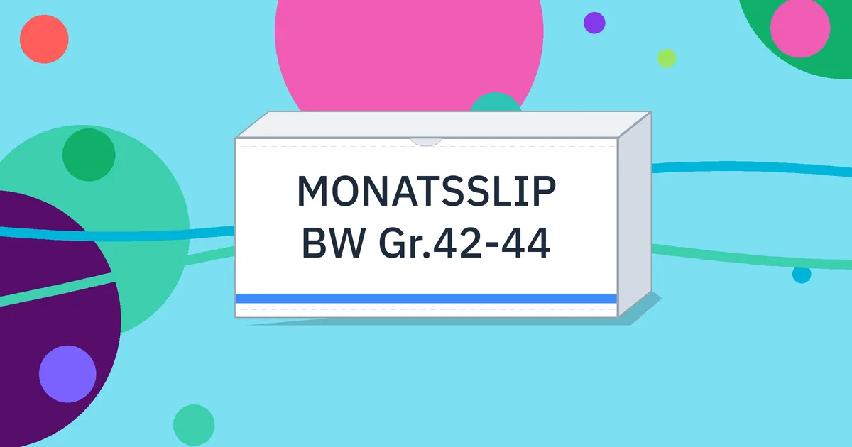 Symbolbild: Packung mit der Aufschrift MONATSSLIP BW Gr.42-44 (PZN 03778415) – Verfügbarkeit und Bezug in Apotheken in Frankfurt am Main