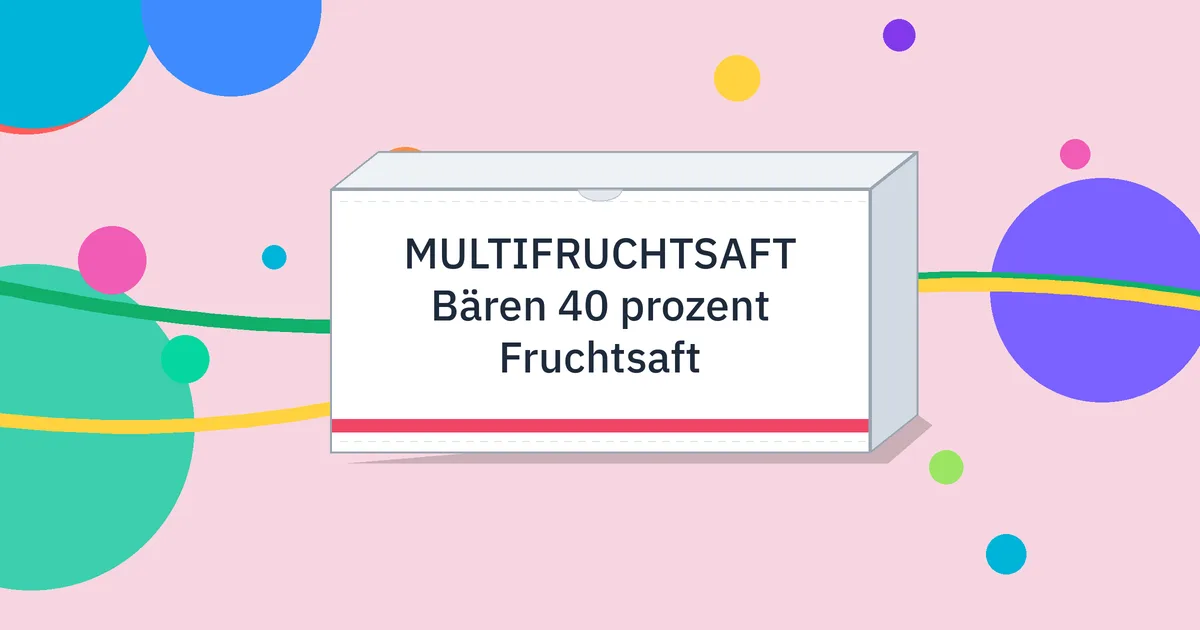 Symbolbild: Packung mit der Aufschrift MULTIFRUCHTSAFT Bären 40 prozent Fruchtsaft (PZN 15374551) – Verfügbarkeit und Bezug in Apotheken in Frankfurt am Main