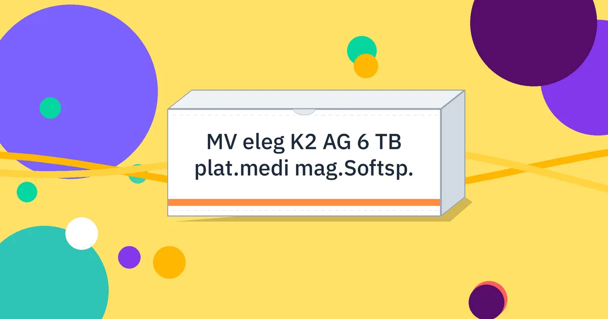 Symbolbild: Packung mit der Aufschrift MV eleg K2 AG 6 TB plat.medi mag.Softsp. (PZN 14639639) – Verfügbarkeit und Bezug in Apotheken in Frankfurt am Main