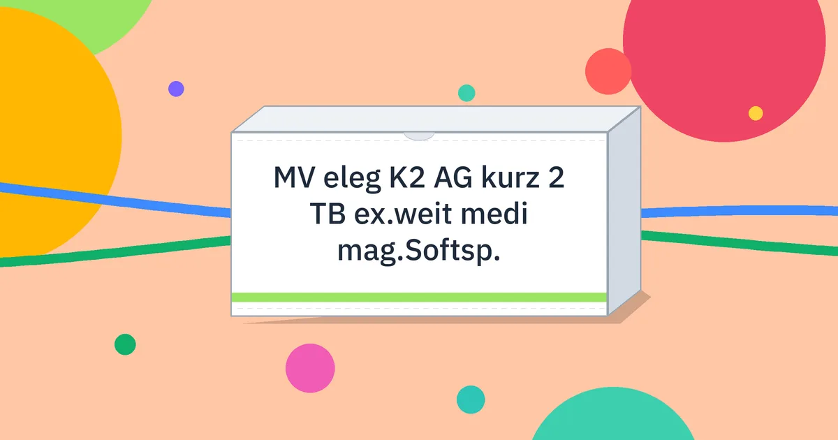 Symbolbild: Packung mit der Aufschrift MV eleg K2 AG kurz 2 TB ex.weit medi mag.Softsp. (PZN 14637540) – Verfügbarkeit und Bezug in Apotheken in Frankfurt am Main