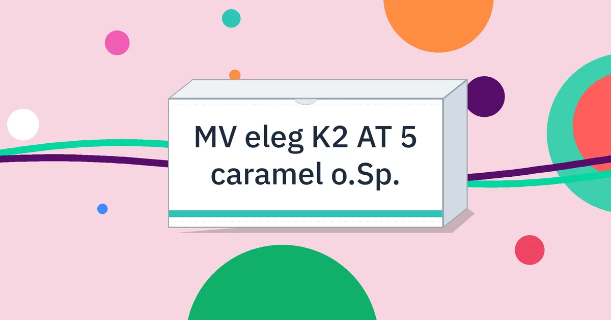 Symbolbild: Packung mit der Aufschrift MV eleg K2 AT 5 caramel o.Sp. (PZN 00529775) – Verfügbarkeit und Bezug in Apotheken in Frankfurt am Main