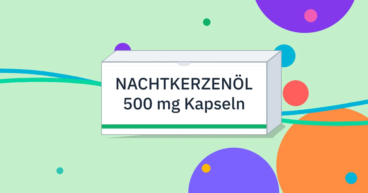 Symbolbild: Packung mit der Aufschrift NACHTKERZENÖL 500 mg Kapseln (PZN 06869414) – Verfügbarkeit und Bezug in Apotheken in Frankfurt am Main