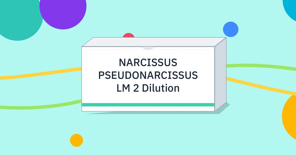 Symbolbild: Packung mit der Aufschrift NARCISSUS PSEUDONARCISSUS LM 2 Dilution (PZN 13615714) – Verfügbarkeit und Bezug in Apotheken in Frankfurt am Main