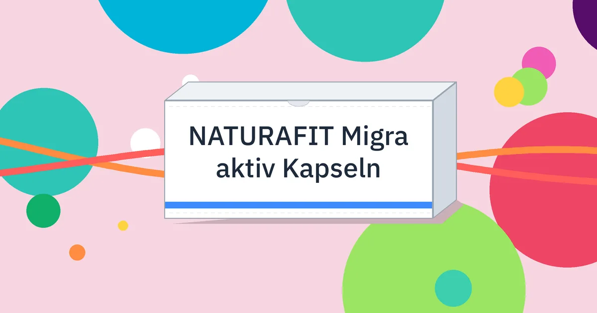 Symbolbild: Packung mit der Aufschrift NATURAFIT Migra aktiv Kapseln (PZN 10196613) – Verfügbarkeit und Bezug in Apotheken in Frankfurt am Main