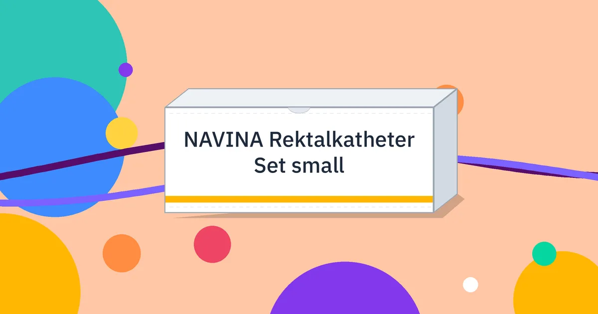 Symbolbild: Packung mit der Aufschrift NAVINA Rektalkatheter Set small (PZN 14261514) – Verfügbarkeit und Bezug in Apotheken in Frankfurt am Main