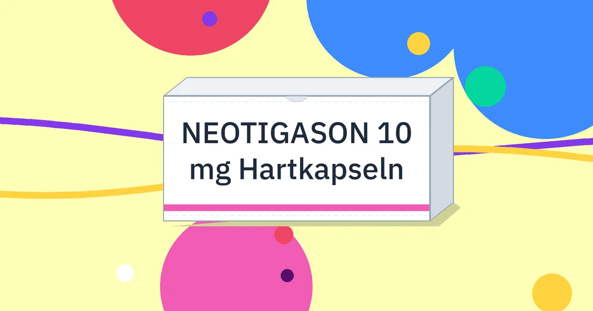 Symbolbild: Packung mit der Aufschrift NEOTIGASON 10 mg Hartkapseln (PZN 14399230) – Verfügbarkeit und Bezug in Apotheken in Frankfurt am Main