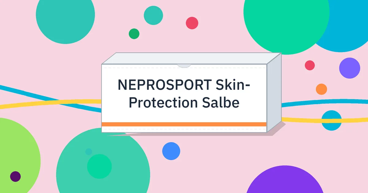 Symbolbild: Packung mit der Aufschrift NEPROSPORT Skin-Protection Salbe (PZN 09888211) – Verfügbarkeit und Bezug in Apotheken in Frankfurt am Main
