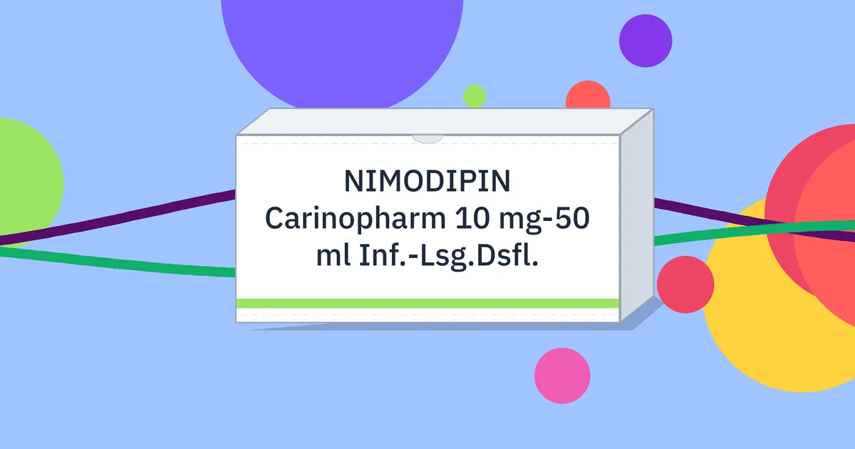 Symbolbild: Packung mit der Aufschrift NIMODIPIN Carinopharm 10 mg-50 ml Inf.-Lsg.Dsfl. (PZN 14169079) – Verfügbarkeit und Bezug in Apotheken in Frankfurt am Main