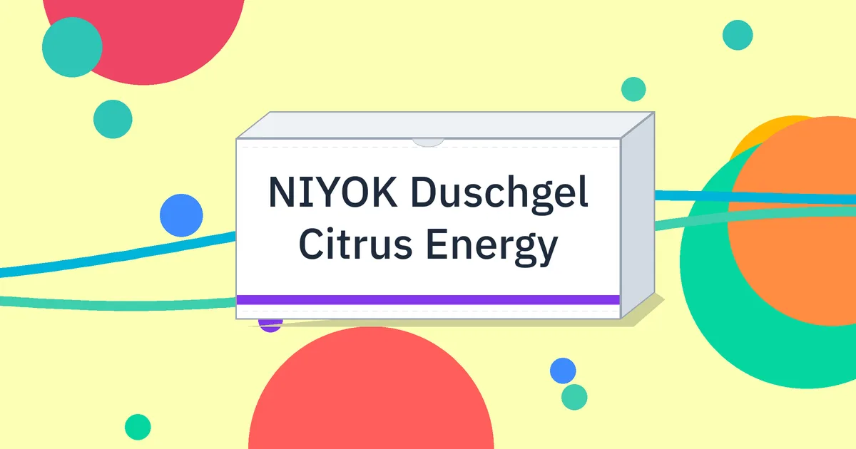 Symbolbild: Packung mit der Aufschrift NIYOK Duschgel Citrus Energy (PZN 20809525) – Verfügbarkeit und Bezug in Apotheken in Frankfurt am Main