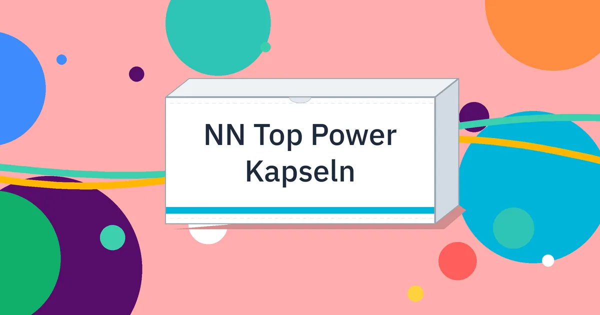 Symbolbild: Packung mit der Aufschrift NN Top Power Kapseln (PZN 18783936) – Verfügbarkeit und Bezug in Apotheken in Frankfurt am Main