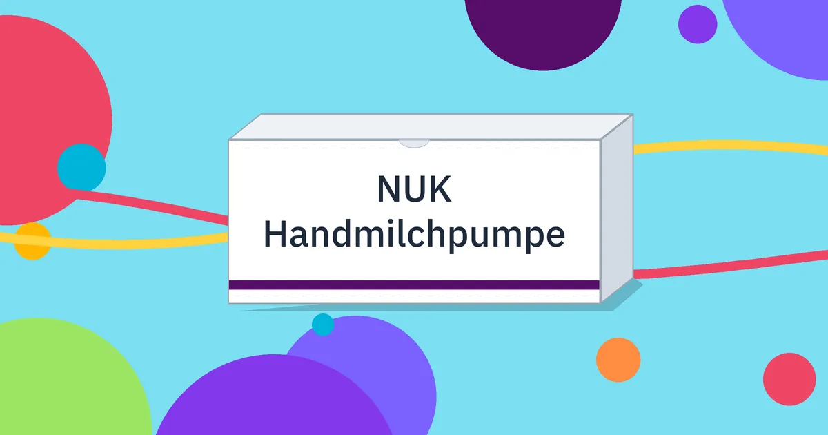 Symbolbild: Packung mit der Aufschrift NUK Handmilchpumpe (PZN 18905807) – Verfügbarkeit und Bezug in Apotheken in Frankfurt am Main
