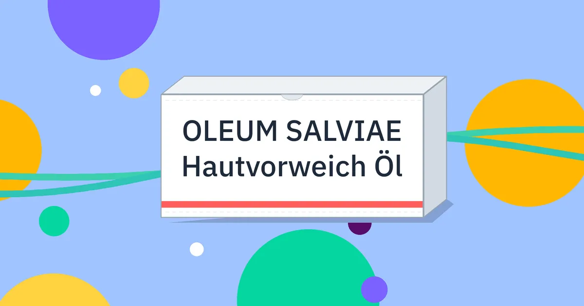 Symbolbild: Packung mit der Aufschrift OLEUM SALVIAE Hautvorweich Öl (PZN 04443674) – Verfügbarkeit und Bezug in Apotheken in Frankfurt am Main