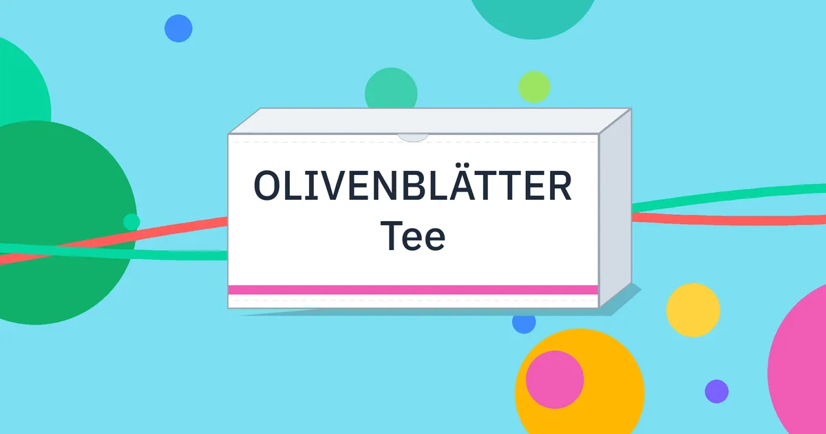 Symbolbild: Packung mit der Aufschrift OLIVENBLÄTTER Tee (PZN 18301073) – Verfügbarkeit und Bezug in Apotheken in Frankfurt am Main