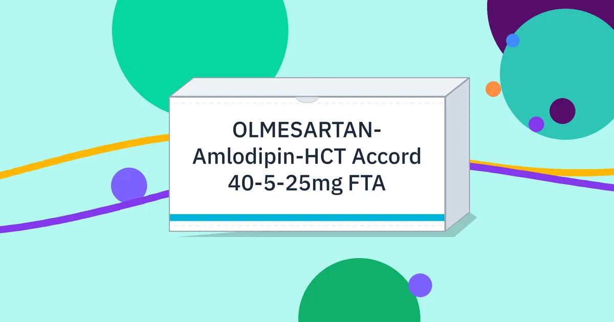Symbolbild: Packung mit der Aufschrift OLMESARTAN-Amlodipin-HCT Accord 40-5-25mg FTA (PZN 16799494) – Verfügbarkeit und Bezug in Apotheken in Frankfurt am Main