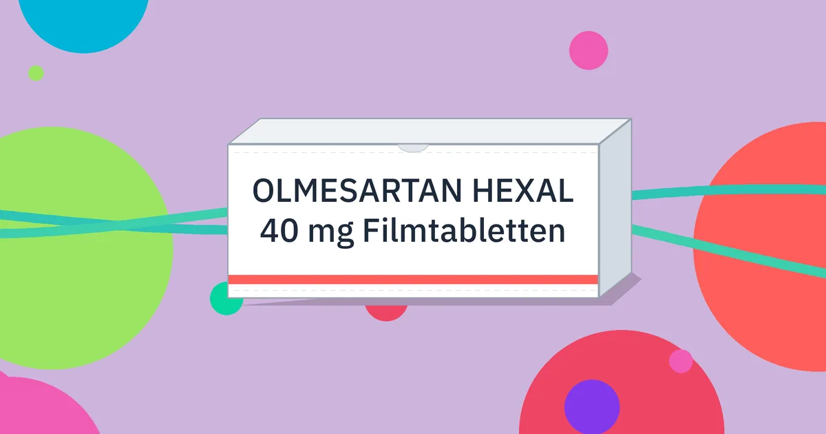 Symbolbild: Packung mit der Aufschrift OLMESARTAN HEXAL 40 mg Filmtabletten (PZN 11874825) – Verfügbarkeit und Bezug in Apotheken in Frankfurt am Main