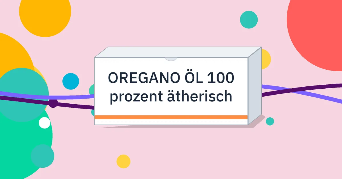 Symbolbild: Packung mit der Aufschrift OREGANO ÖL 100 prozent ätherisch (PZN 07204852) – Verfügbarkeit und Bezug in Apotheken in Frankfurt am Main