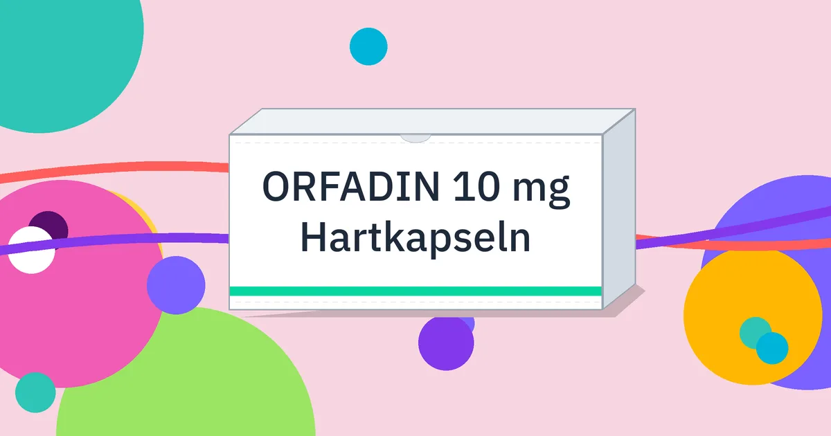 Symbolbild: Packung mit der Aufschrift ORFADIN 10 mg Hartkapseln (PZN 16652265) – Verfügbarkeit und Bezug in Apotheken in Frankfurt am Main