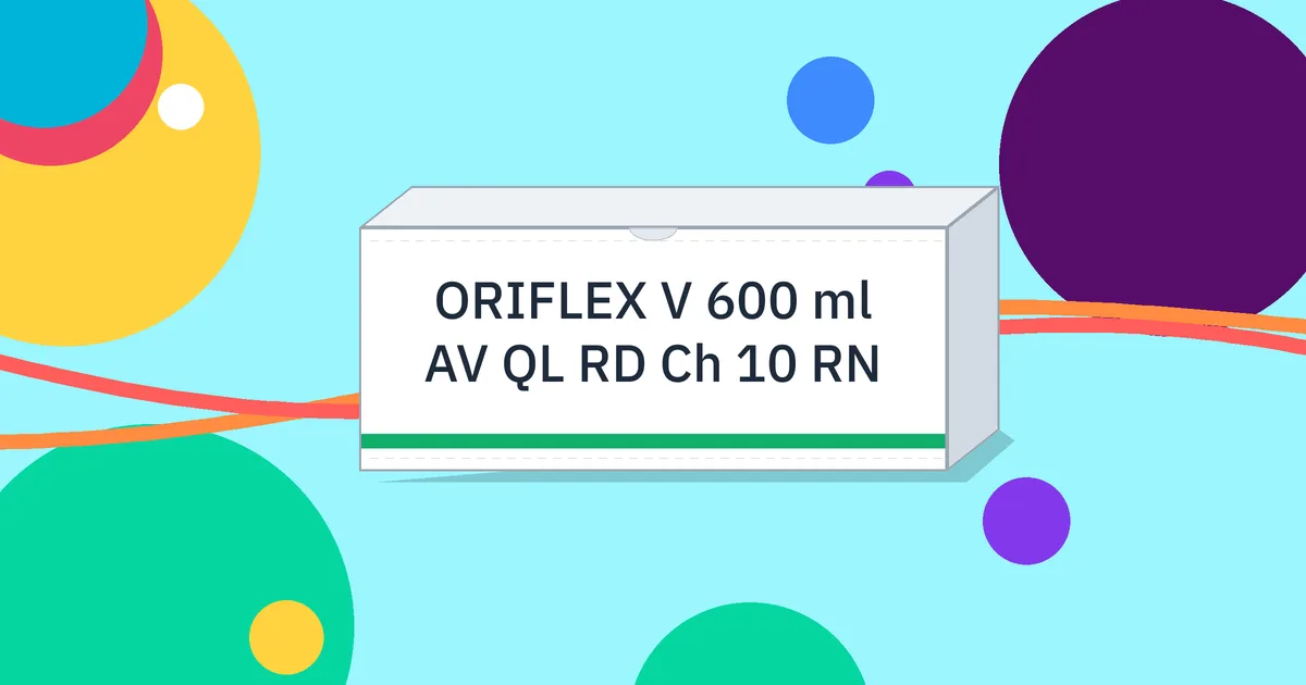 Symbolbild: Packung mit der Aufschrift ORIFLEX V 600 ml AV QL RD Ch 10 RN (PZN 17485415) – Verfügbarkeit und Bezug in Apotheken in Frankfurt am Main