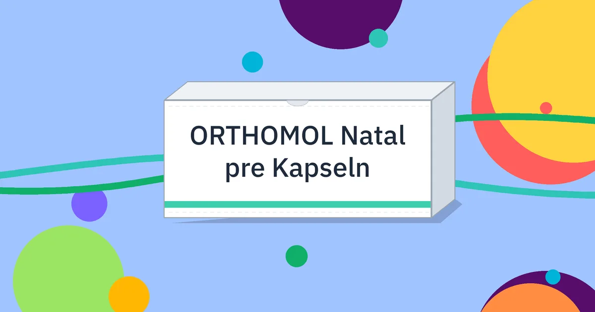 Symbolbild: Packung mit der Aufschrift ORTHOMOL Natal pre Kapseln (PZN 17206450) – Verfügbarkeit und Bezug in Apotheken in Frankfurt am Main