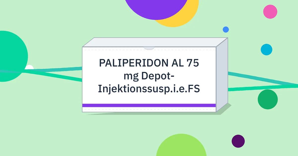 Symbolbild: Packung mit der Aufschrift PALIPERIDON AL 75 mg Depot-Injektionssusp.i.e.FS (PZN 19236159) – Verfügbarkeit und Bezug in Apotheken in Frankfurt am Main