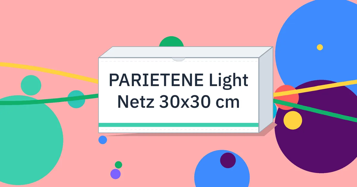 Symbolbild: Packung mit der Aufschrift PARIETENE Light Netz 30x30 cm (PZN 00195328) – Verfügbarkeit und Bezug in Apotheken in Frankfurt am Main