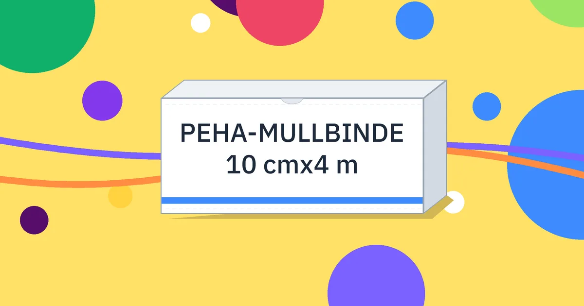 Symbolbild: Packung mit der Aufschrift PEHA-MULLBINDE 10 cmx4 m (PZN 15879096) – Verfügbarkeit und Bezug in Apotheken in Frankfurt am Main