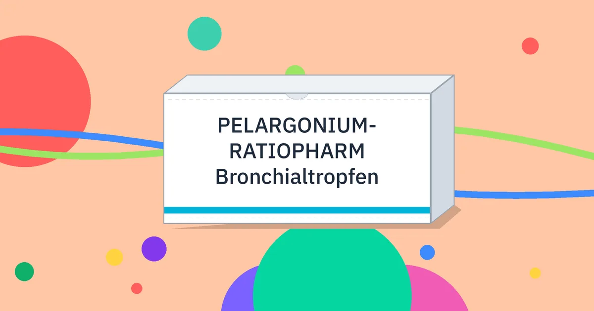 Symbolbild: Packung mit der Aufschrift PELARGONIUM-RATIOPHARM Bronchialtropfen (PZN 10128304) – Verfügbarkeit und Bezug in Apotheken in Frankfurt am Main