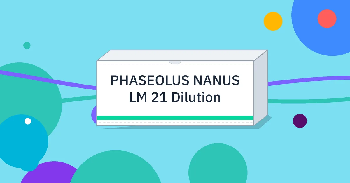 Symbolbild: Packung mit der Aufschrift PHASEOLUS NANUS LM 21 Dilution (PZN 13637058) – Verfügbarkeit und Bezug in Apotheken in Frankfurt am Main