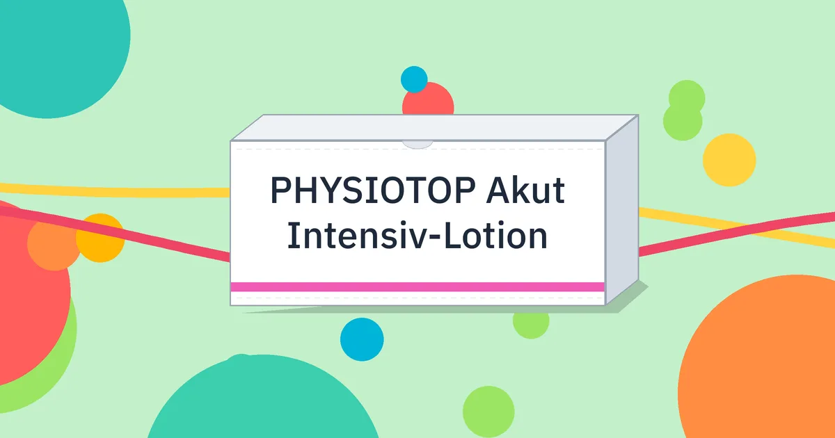 Symbolbild: Packung mit der Aufschrift PHYSIOTOP Akut Intensiv-Lotion (PZN 14299066) – Verfügbarkeit und Bezug in Apotheken in Frankfurt am Main