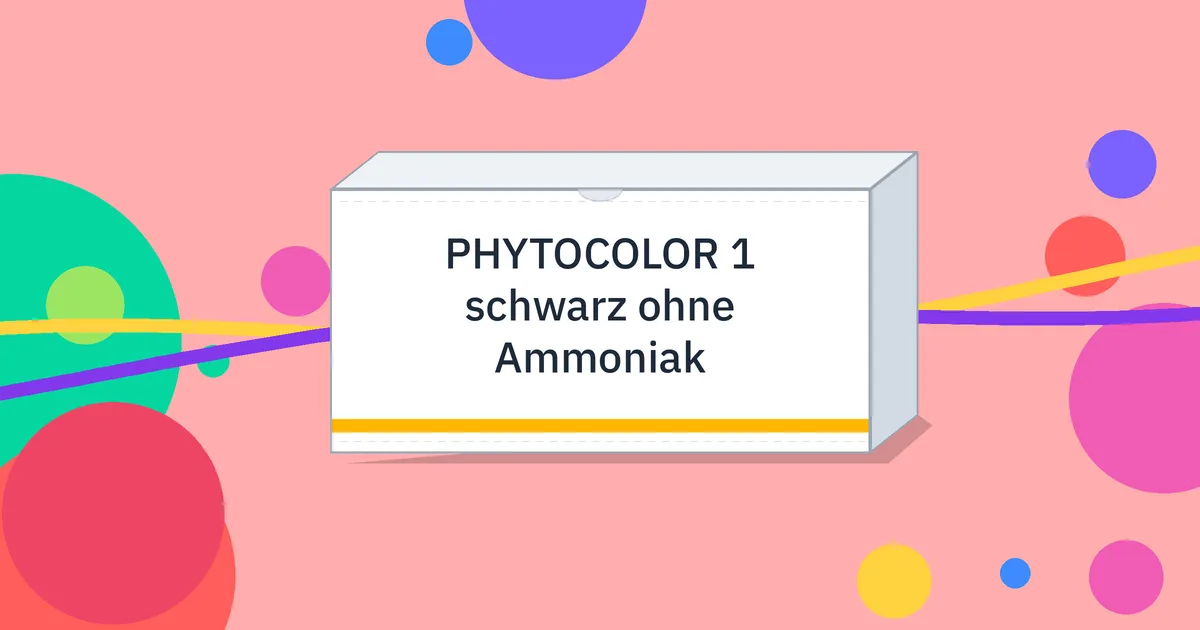 Symbolbild: Packung mit der Aufschrift PHYTOCOLOR 1 schwarz ohne Ammoniak (PZN 14410115) – Verfügbarkeit und Bezug in Apotheken in Frankfurt am Main