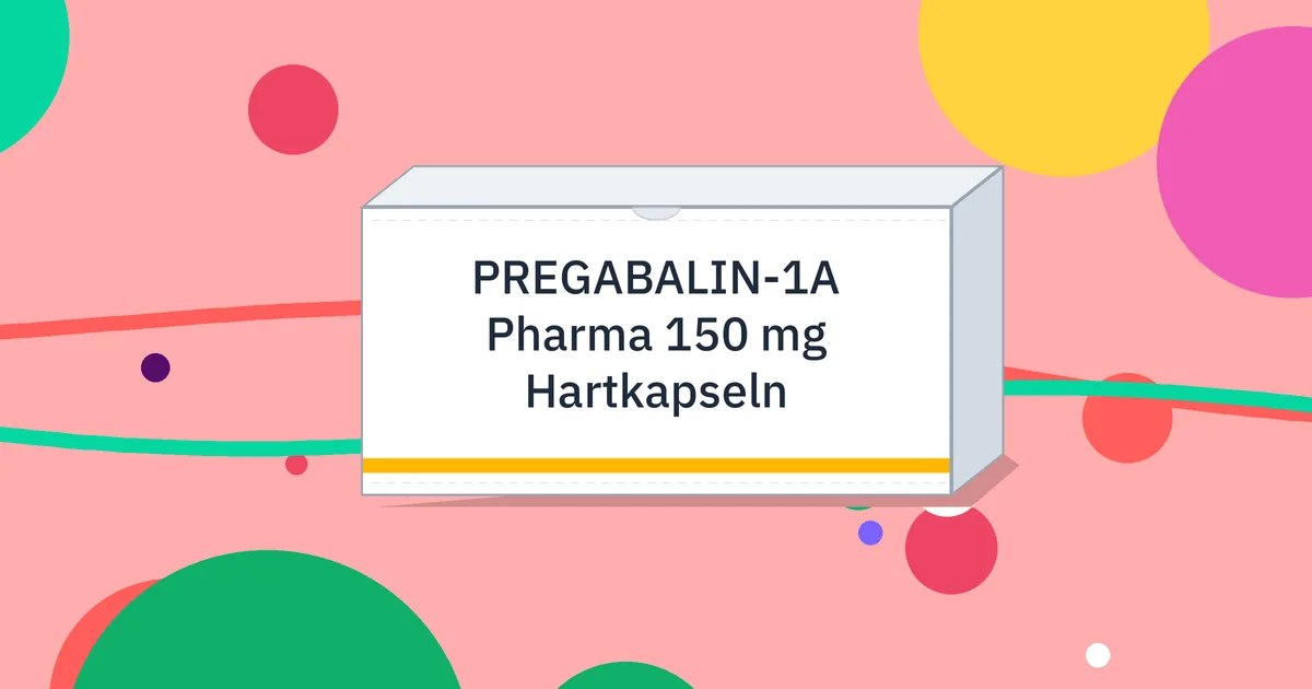 Symbolbild: Packung mit der Aufschrift PREGABALIN-1A Pharma 150 mg Hartkapseln (PZN 10973146) – Verfügbarkeit und Bezug in Apotheken in Frankfurt am Main