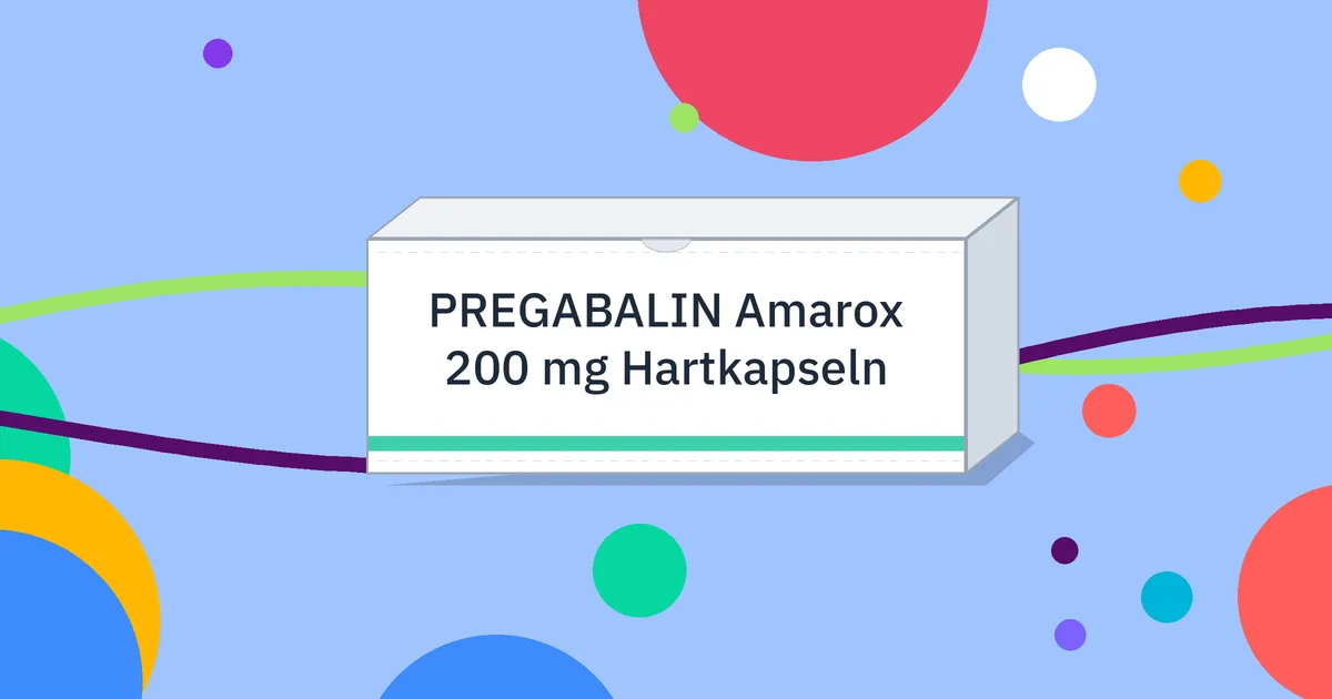 Symbolbild: Packung mit der Aufschrift PREGABALIN Amarox 200 mg Hartkapseln (PZN 16805214) – Verfügbarkeit und Bezug in Apotheken in Frankfurt am Main