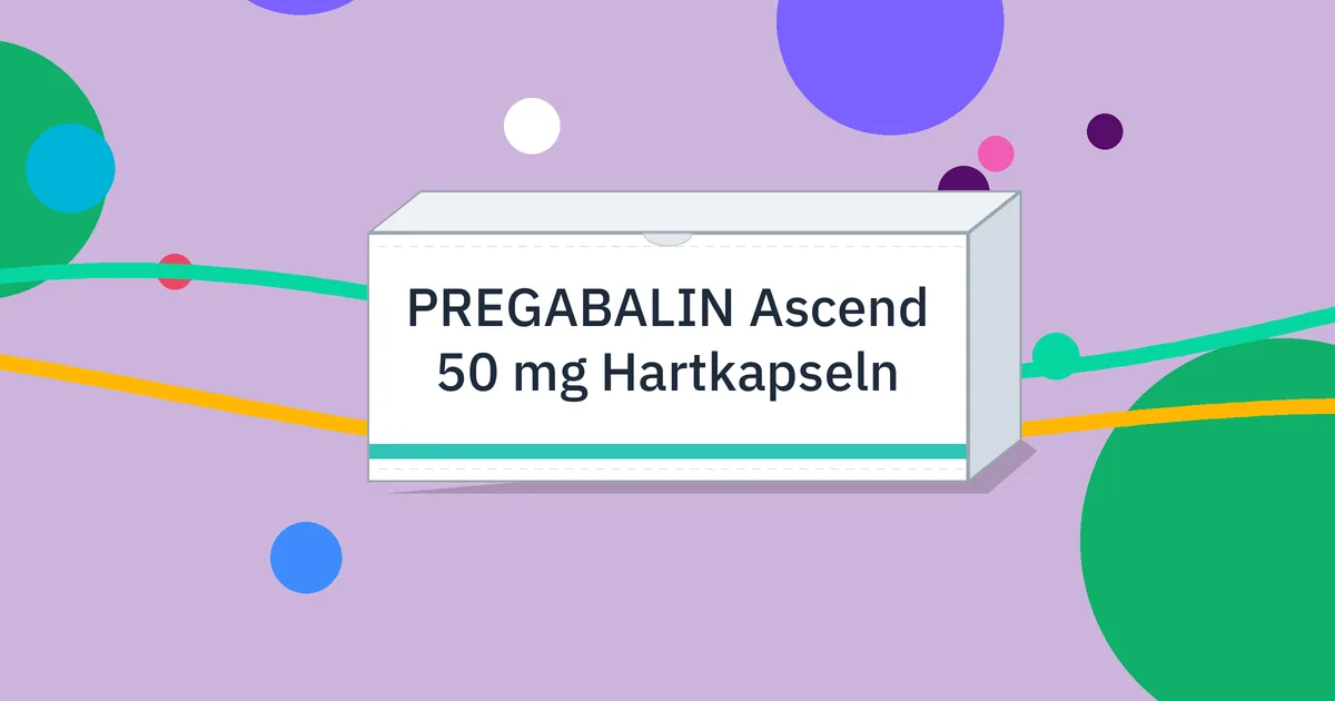 Symbolbild: Packung mit der Aufschrift PREGABALIN Ascend 50 mg Hartkapseln (PZN 16042584) – Verfügbarkeit und Bezug in Apotheken in Frankfurt am Main