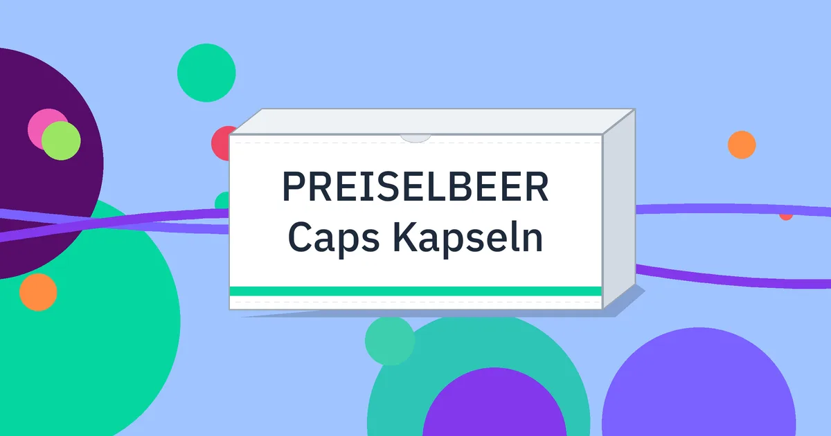 Symbolbild: Packung mit der Aufschrift PREISELBEER Caps Kapseln (PZN 00749554) – Verfügbarkeit und Bezug in Apotheken in Frankfurt am Main