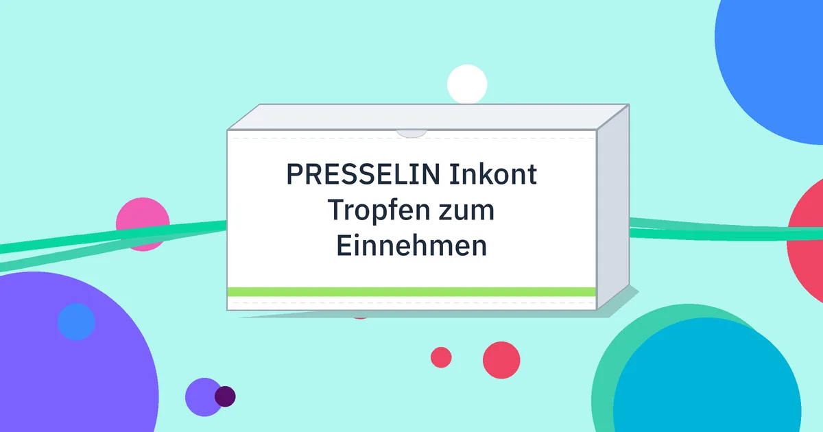 Symbolbild: Packung mit der Aufschrift PRESSELIN Inkont Tropfen zum Einnehmen (PZN 17520525) – Verfügbarkeit und Bezug in Apotheken in Frankfurt am Main