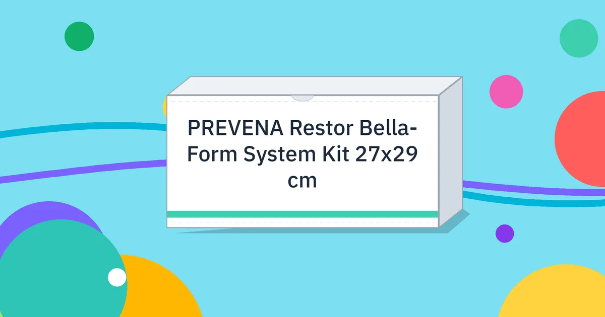 Symbolbild: Packung mit der Aufschrift PREVENA Restor Bella-Form System Kit 27x29 cm (PZN 17996647) – Verfügbarkeit und Bezug in Apotheken in Frankfurt am Main