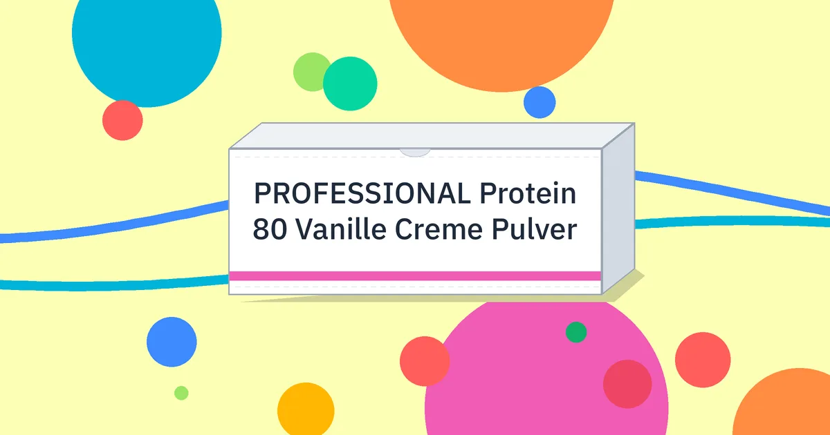 Symbolbild: Packung mit der Aufschrift PROFESSIONAL Protein 80 Vanille Creme Pulver (PZN 15261166) – Verfügbarkeit und Bezug in Apotheken in Frankfurt am Main