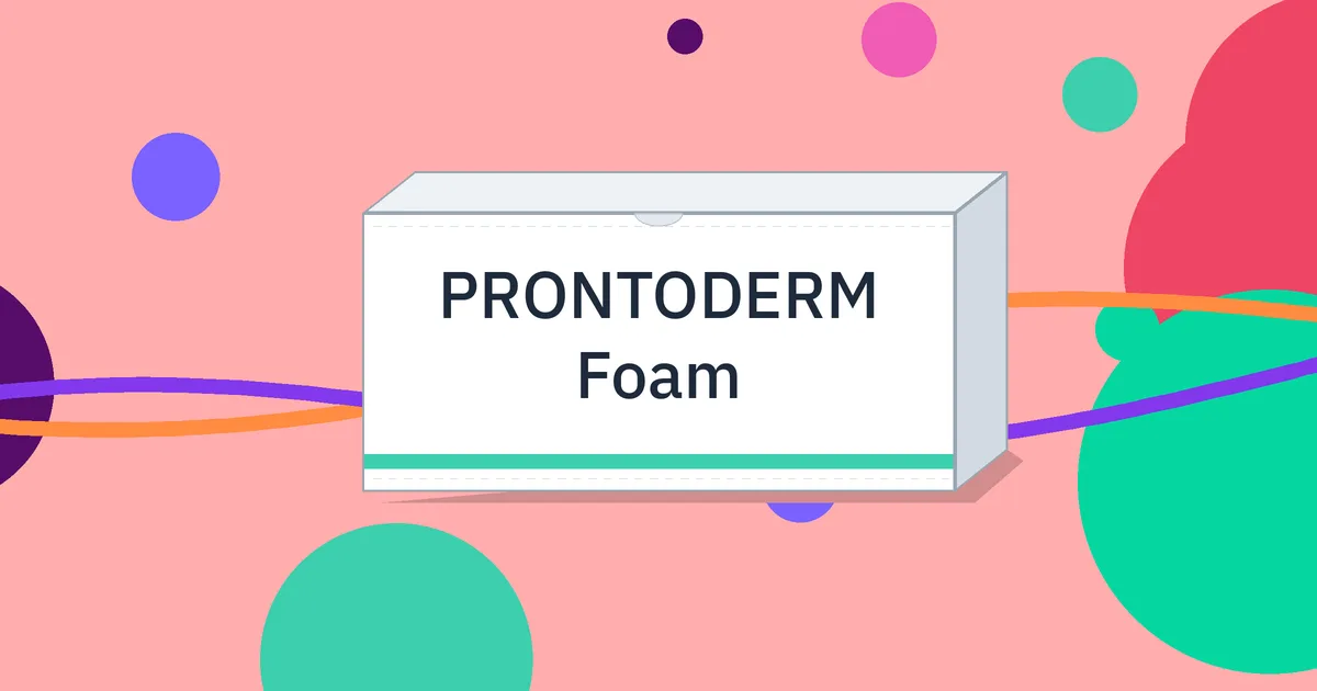 Symbolbild: Packung mit der Aufschrift PRONTODERM Foam (PZN 15566061) – Verfügbarkeit und Bezug in Apotheken in Frankfurt am Main
