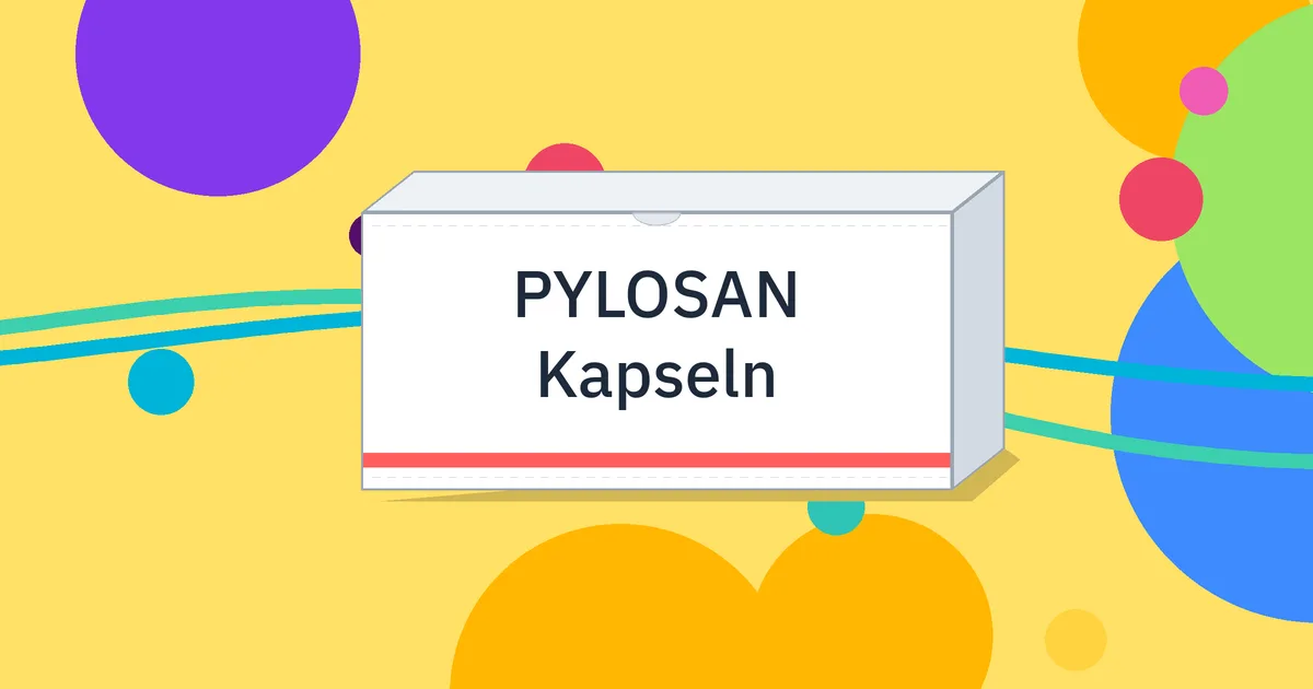 Symbolbild: Packung mit der Aufschrift PYLOSAN Kapseln (PZN 12416881) – Verfügbarkeit und Bezug in Apotheken in Frankfurt am Main