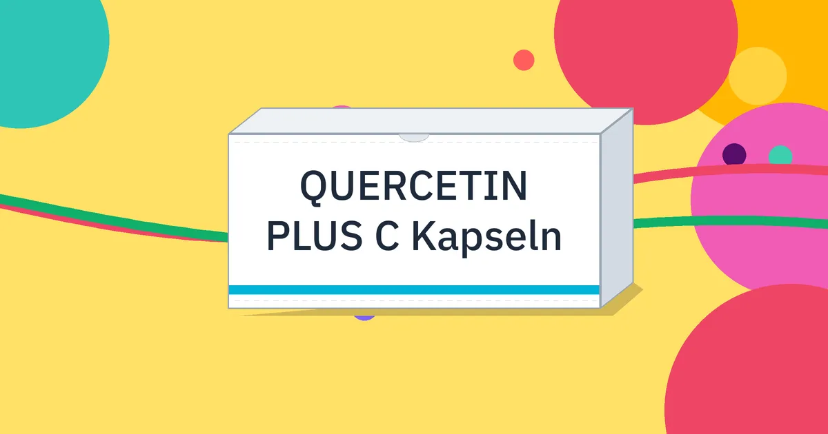 Symbolbild: Packung mit der Aufschrift QUERCETIN PLUS C Kapseln (PZN 18486598) – Verfügbarkeit und Bezug in Apotheken in Frankfurt am Main