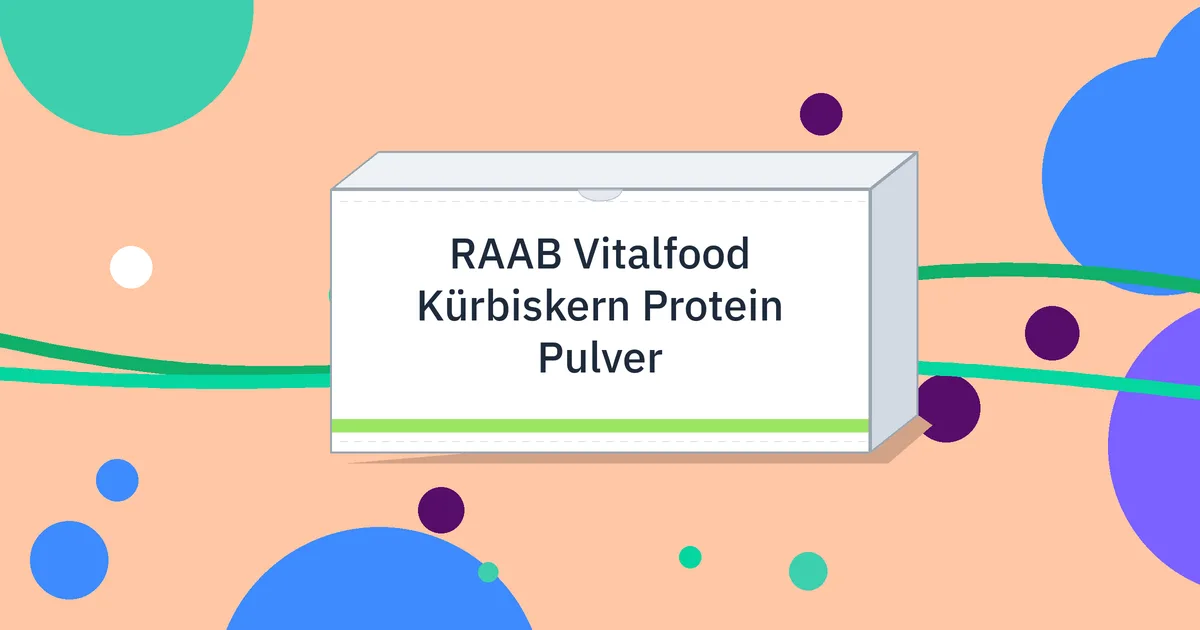 Symbolbild: Packung mit der Aufschrift RAAB Vitalfood Kürbiskern Protein Pulver (PZN 19305328) – Verfügbarkeit und Bezug in Apotheken in Frankfurt am Main