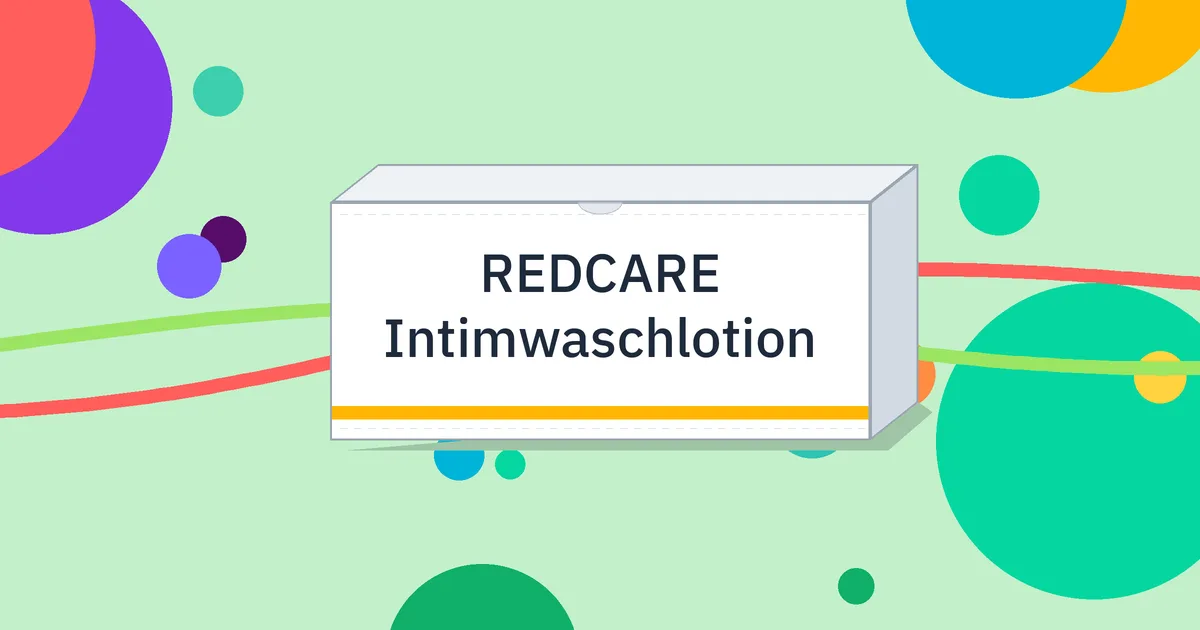 Symbolbild: Packung mit der Aufschrift REDCARE Intimwaschlotion (PZN 19280930) – Verfügbarkeit und Bezug in Apotheken in Frankfurt am Main