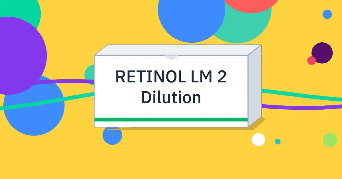 Symbolbild: Packung mit der Aufschrift RETINOL LM 2 Dilution (PZN 13047486) – Verfügbarkeit und Bezug in Apotheken in Frankfurt am Main