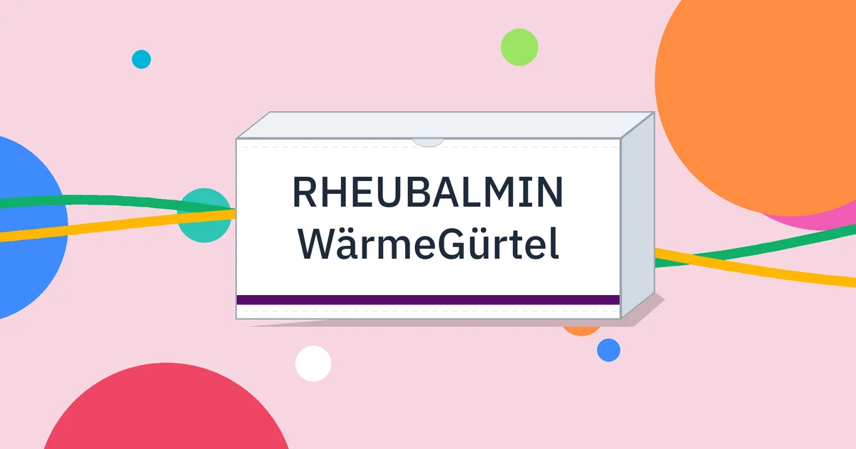 Symbolbild: Packung mit der Aufschrift RHEUBALMIN WärmeGürtel (PZN 12554755) – Verfügbarkeit und Bezug in Apotheken in Frankfurt am Main
