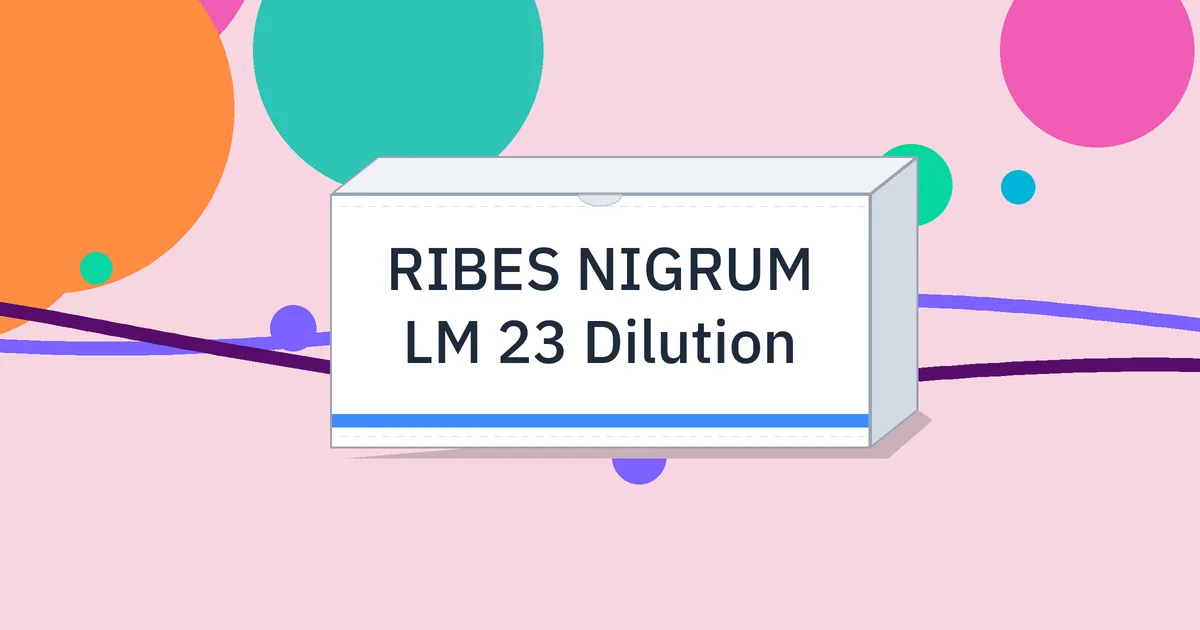 Symbolbild: Packung mit der Aufschrift RIBES NIGRUM LM 23 Dilution (PZN 13679068) – Verfügbarkeit und Bezug in Apotheken in Frankfurt am Main