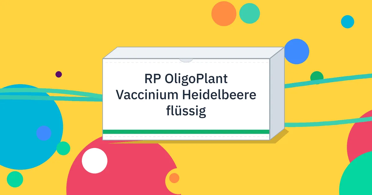 Symbolbild: Packung mit der Aufschrift RP OligoPlant Vaccinium Heidelbeere flüssig (PZN 09435449) – Verfügbarkeit und Bezug in Apotheken in Frankfurt am Main