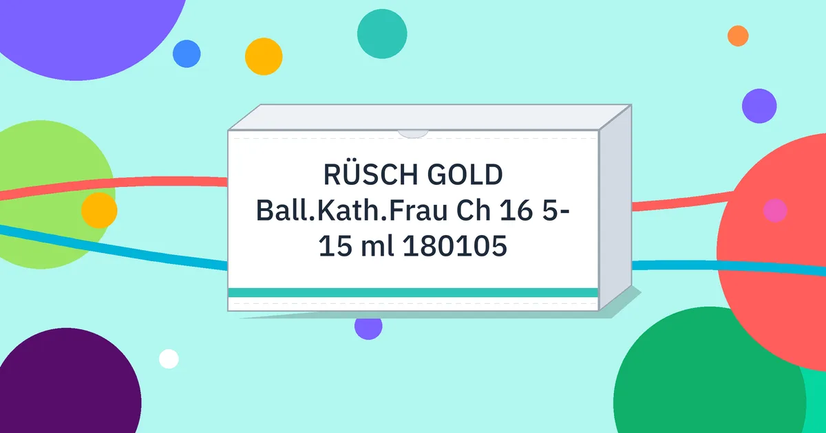 Symbolbild: Packung mit der Aufschrift RÜSCH GOLD Ball.Kath.Frau Ch 16 5-15 ml 180105 (PZN 03091374) – Verfügbarkeit und Bezug in Apotheken in Frankfurt am Main