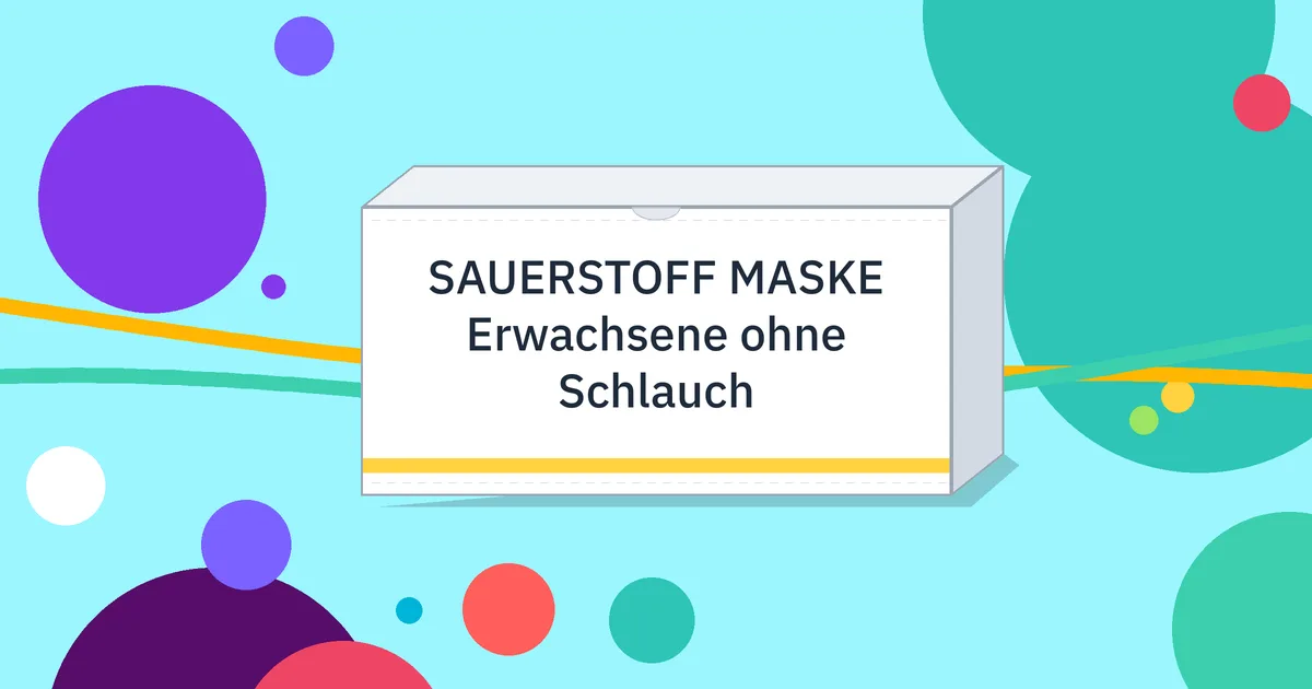 Symbolbild: Packung mit der Aufschrift SAUERSTOFF MASKE Erwachsene ohne Schlauch (PZN 09912139) – Verfügbarkeit und Bezug in Apotheken in Frankfurt am Main